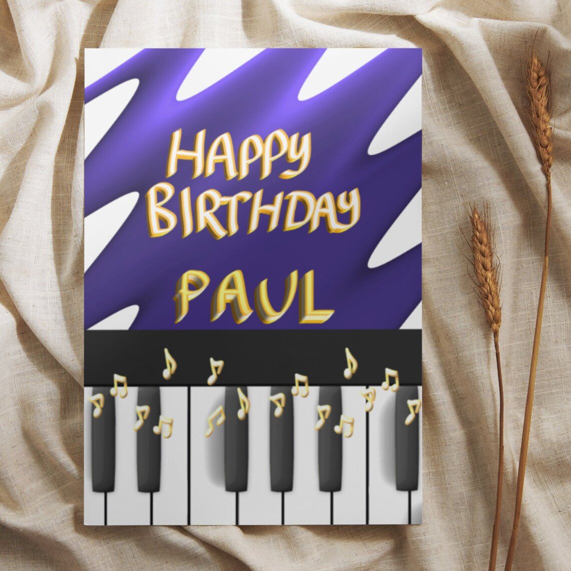 Piano Personalised Birthday Card - Creative Celebration Pod